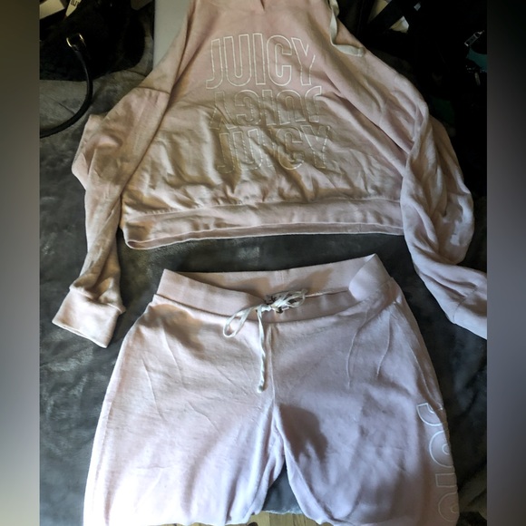 Juicy Couture | Intimates & Sleepwear | Juicy Pale Pink Velour Set ...